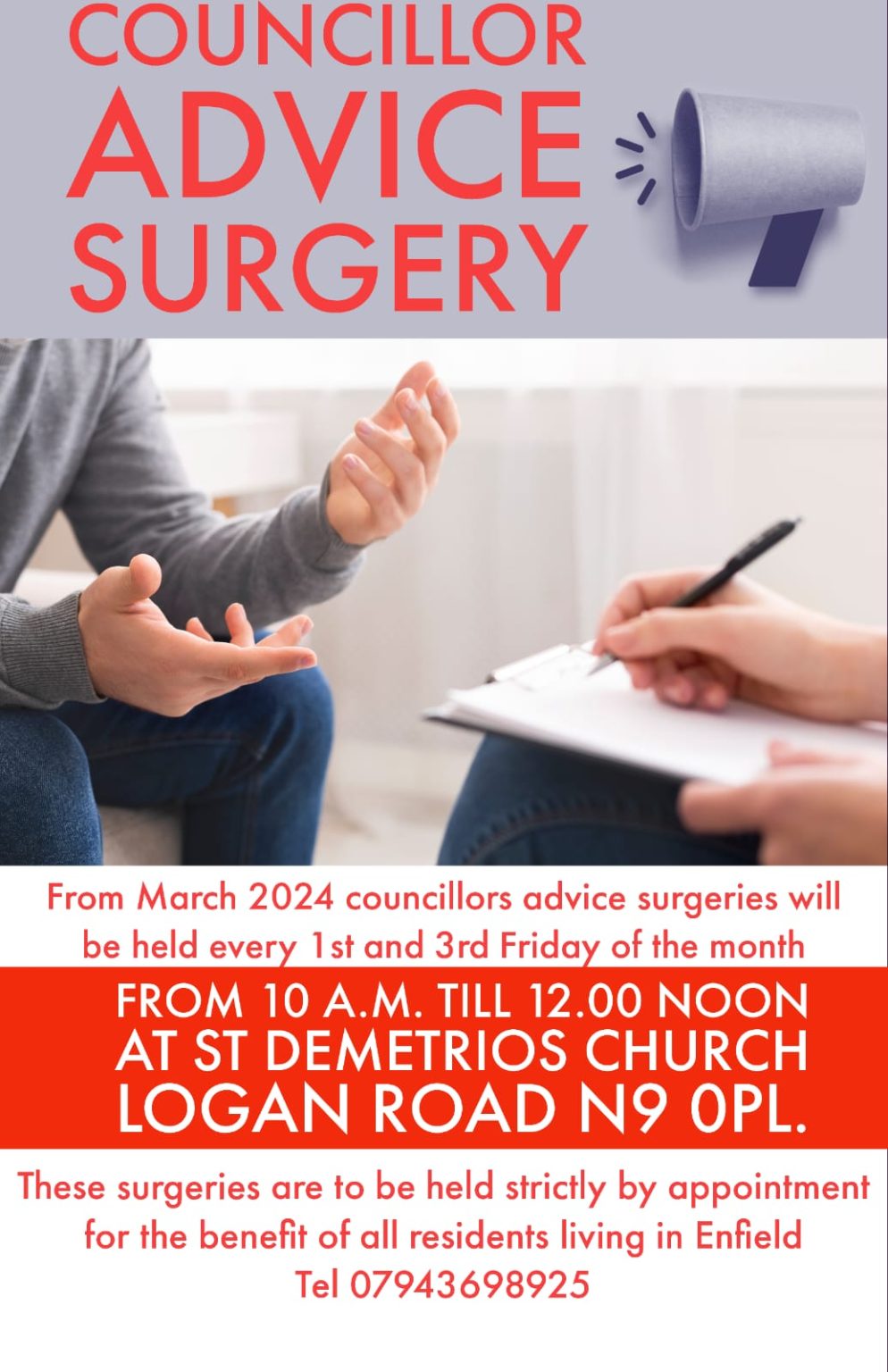 Councillor Advice Surgery at St. Demetrios Church - St.Demetrios Greek ...